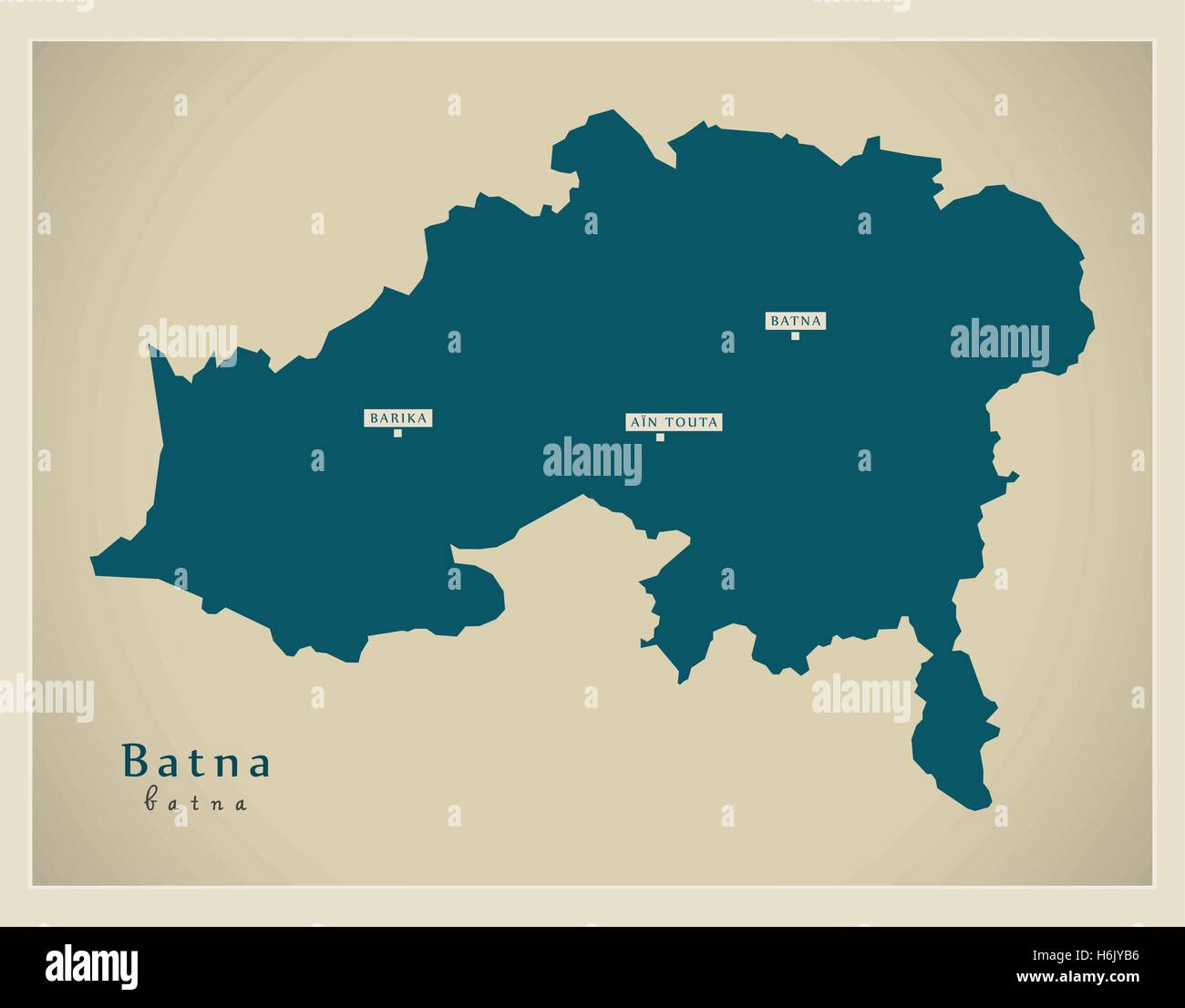 Batna silhouette map hi-res stock photography and images - Alamy