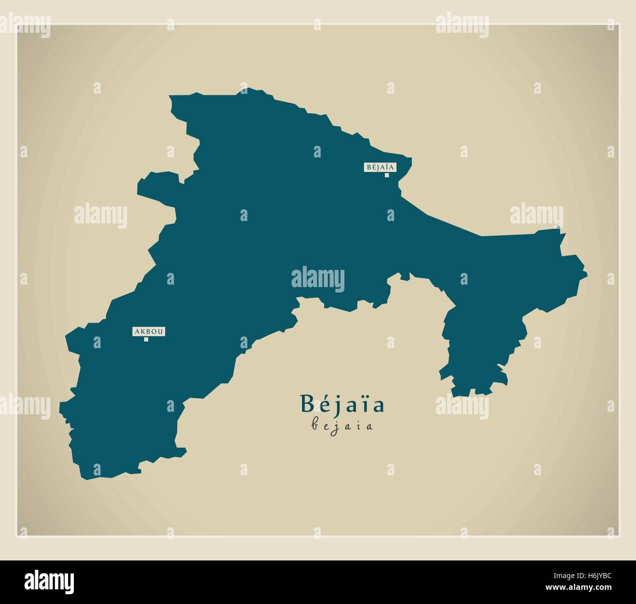 Modern Map - Bejaia DZ Stock Vector Image & Art - Alamy