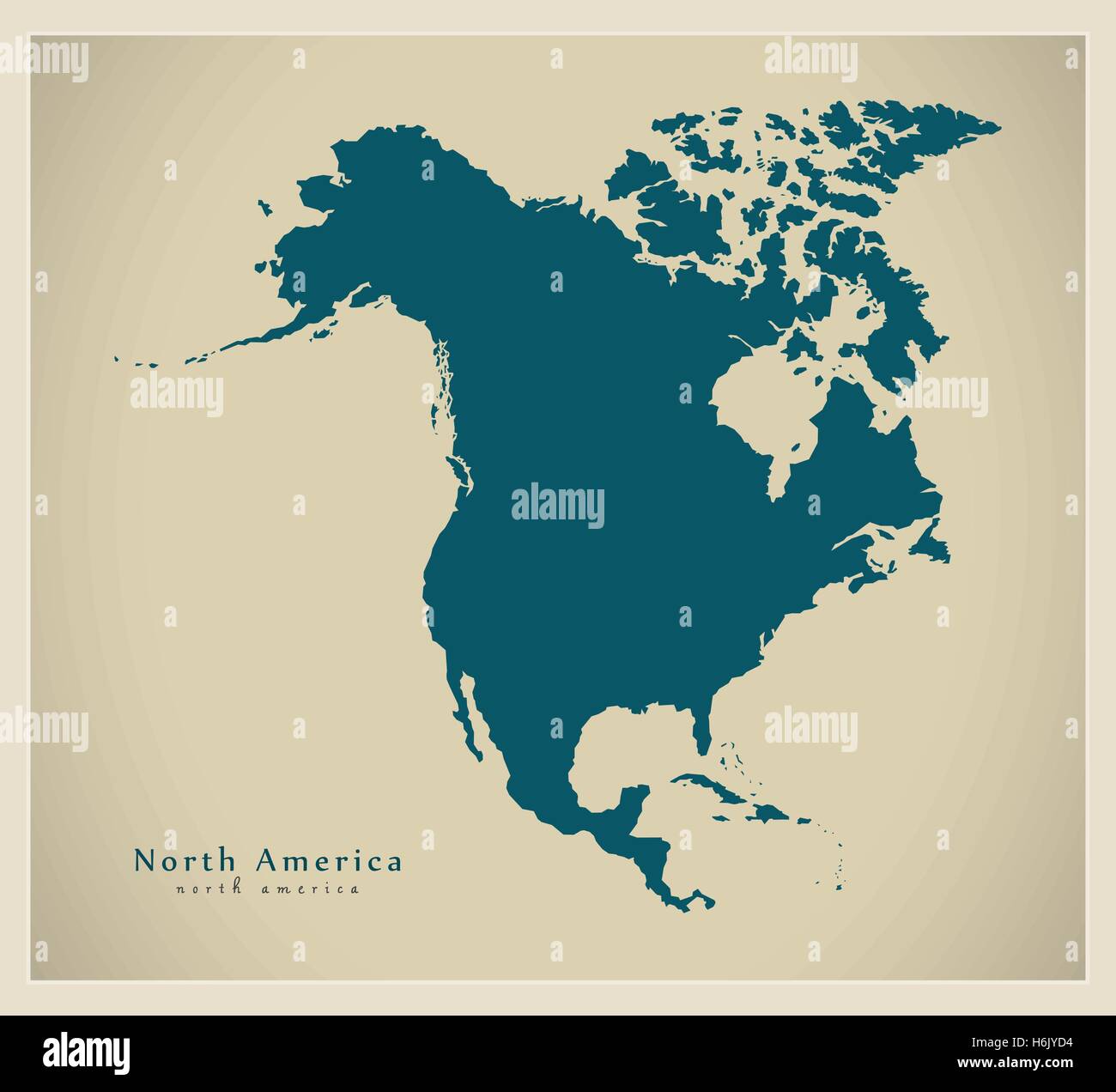 Map of north america vector hi-res stock photography and images - Alamy