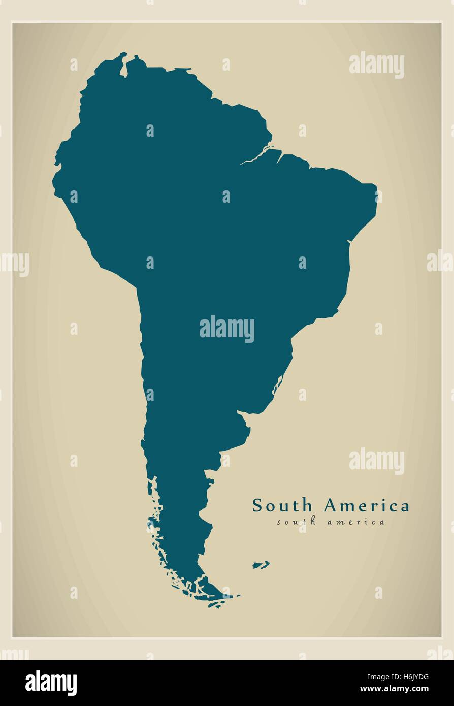 Modern Map - South America Map complete Stock Vector Image & Art - Alamy