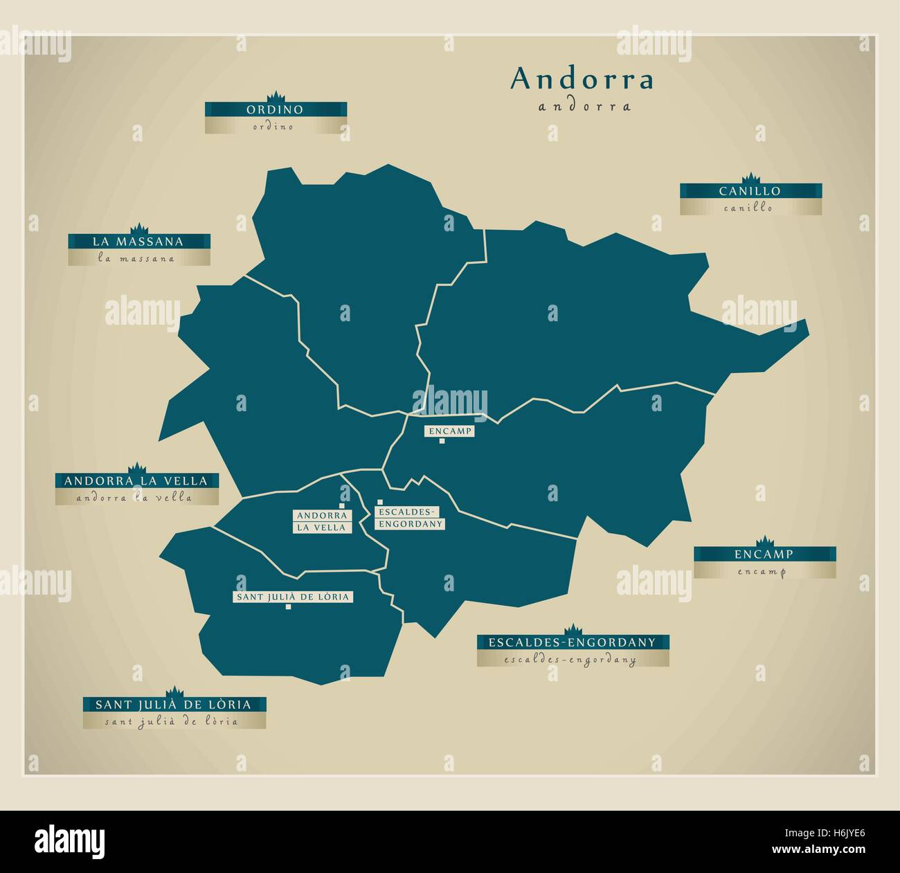 Andorra Map High Resolution Stock Photography and Images - Alamy
