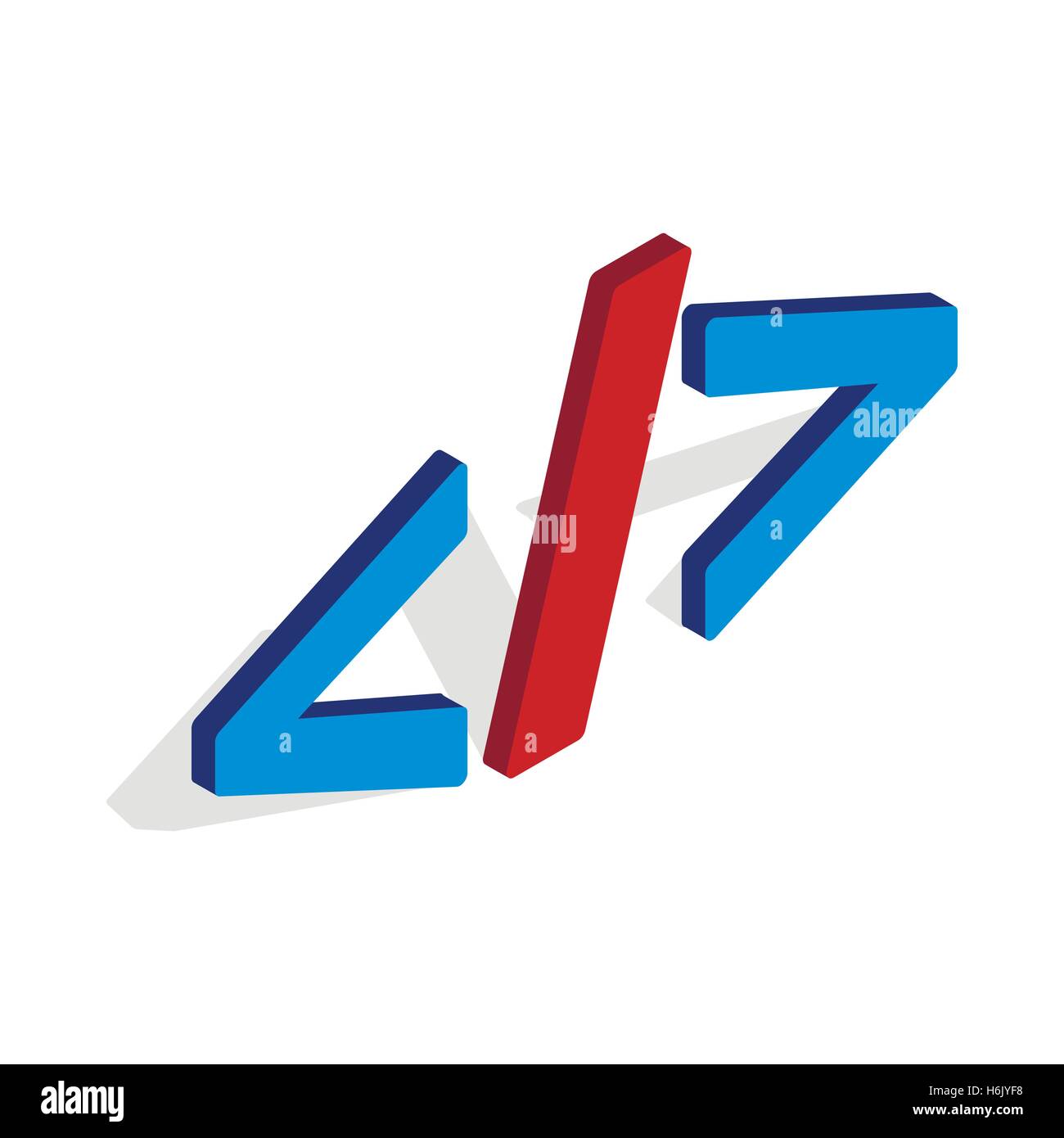 Greater than less than icon, isometric 3d style Stock Vector Image ...