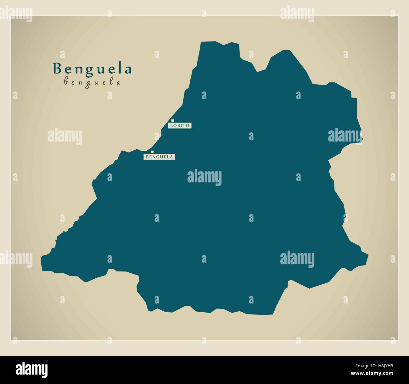Modern Map - Benguela AO Stock Vector Image & Art - Alamy
