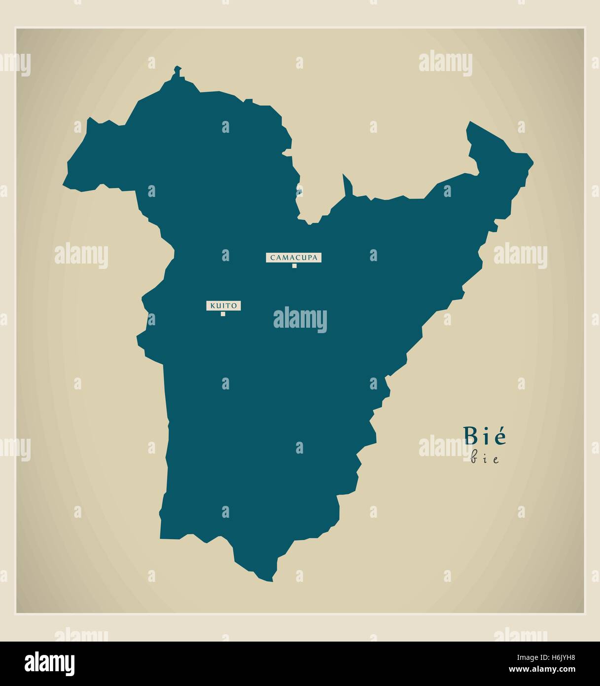 Modern Map - Bie AO Stock Vector Image & Art - Alamy