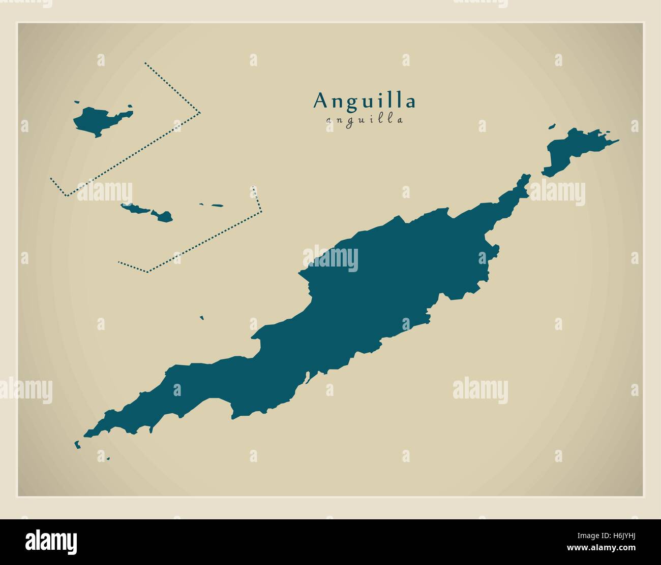 Anguilla vector map hi-res stock photography and images - Alamy