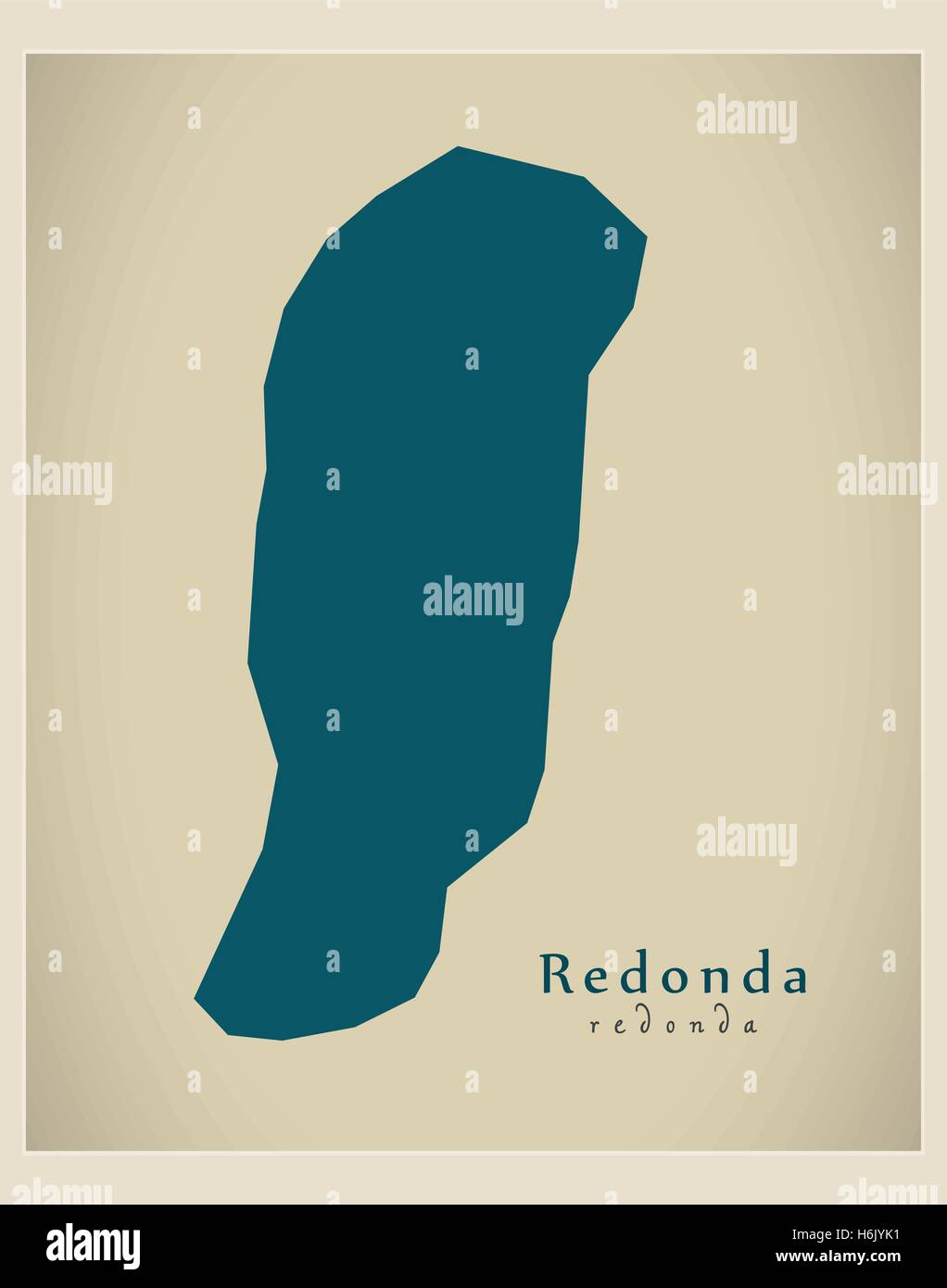 Modern Map - Redonda Island AG Stock Vector Image & Art - Alamy