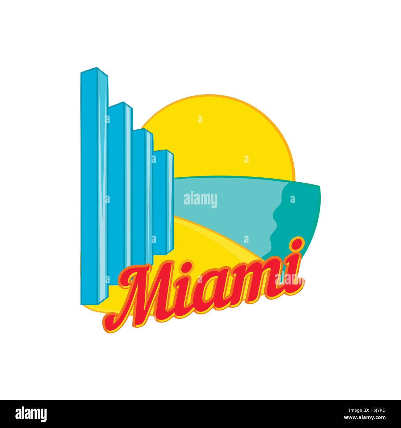 Sign Miami icon, cartoon style Stock Vector Image & Art - Alamy