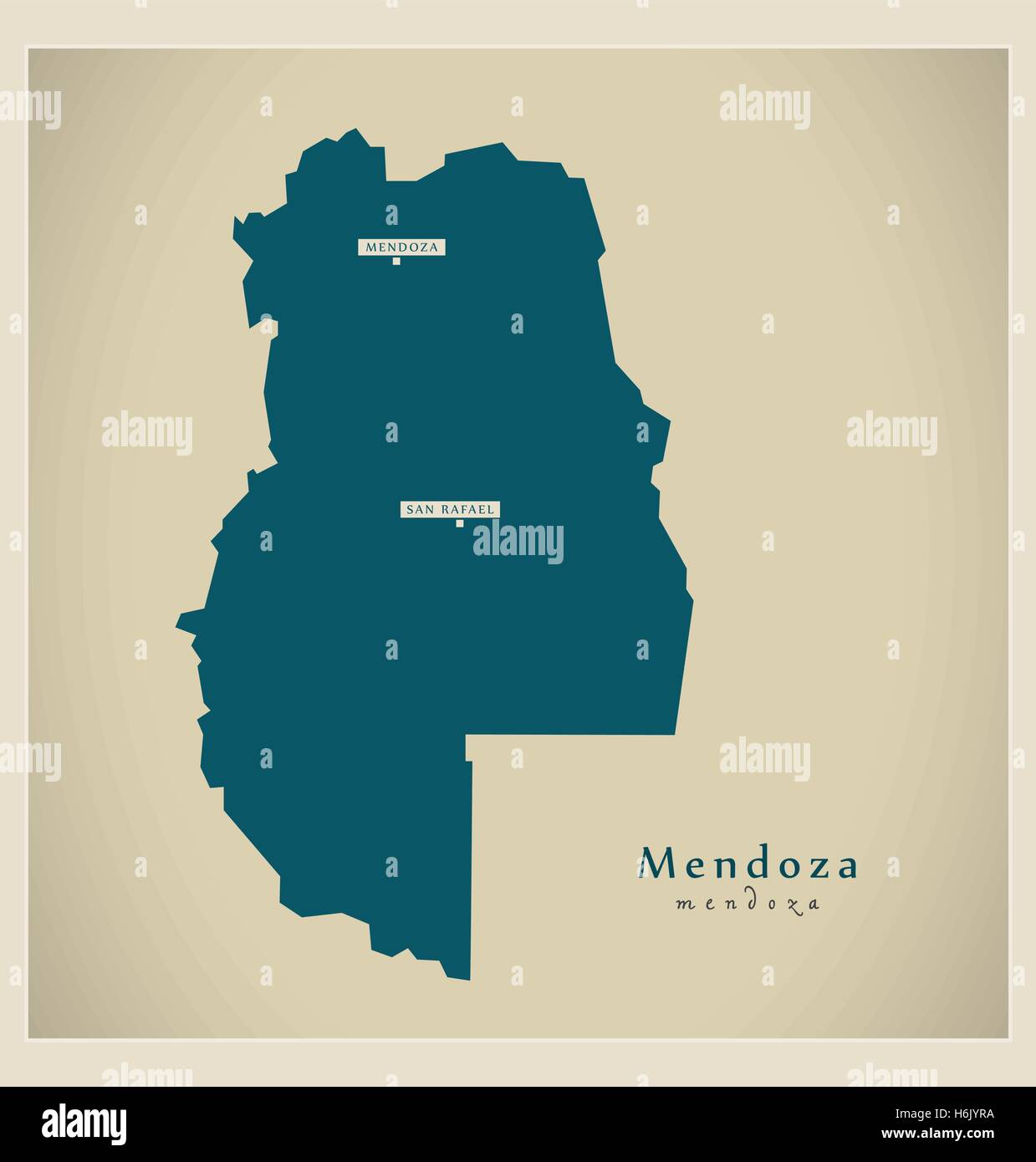 Vector map of mendoza hi-res stock photography and images - Alamy