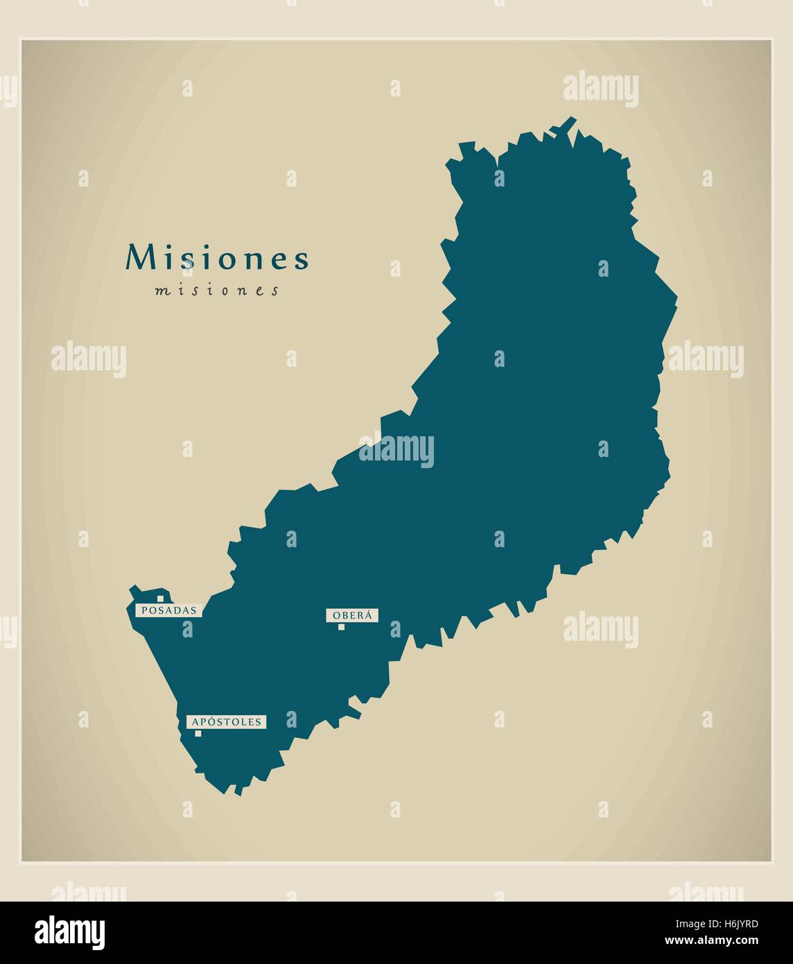 Modern Map - Misiones AR Stock Vector Image & Art - Alamy