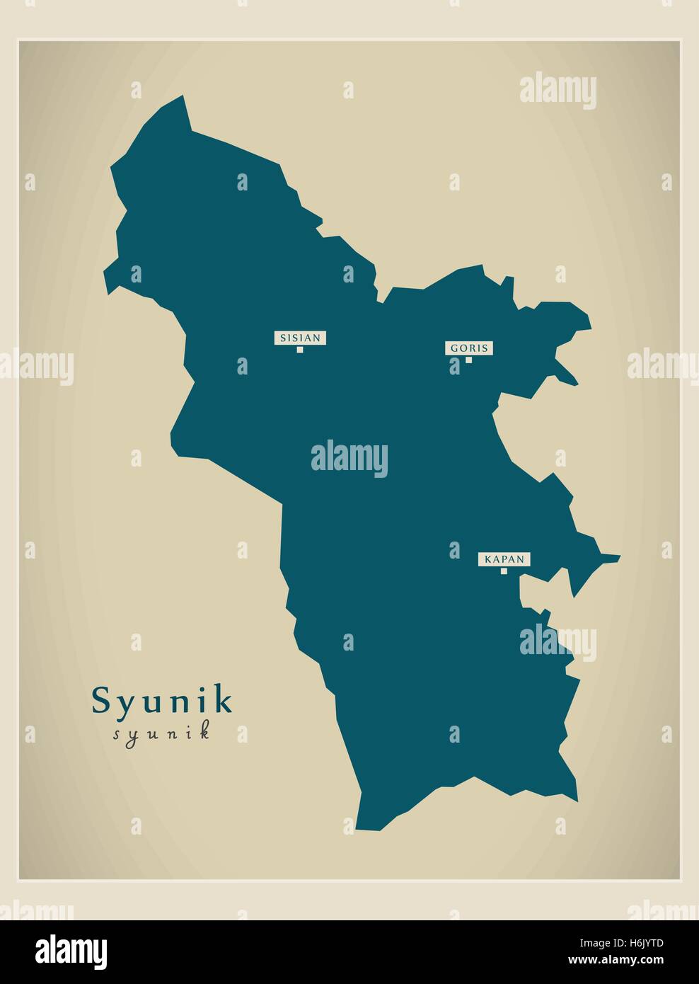Modern Map - Syunik AM Stock Vector Image & Art - Alamy