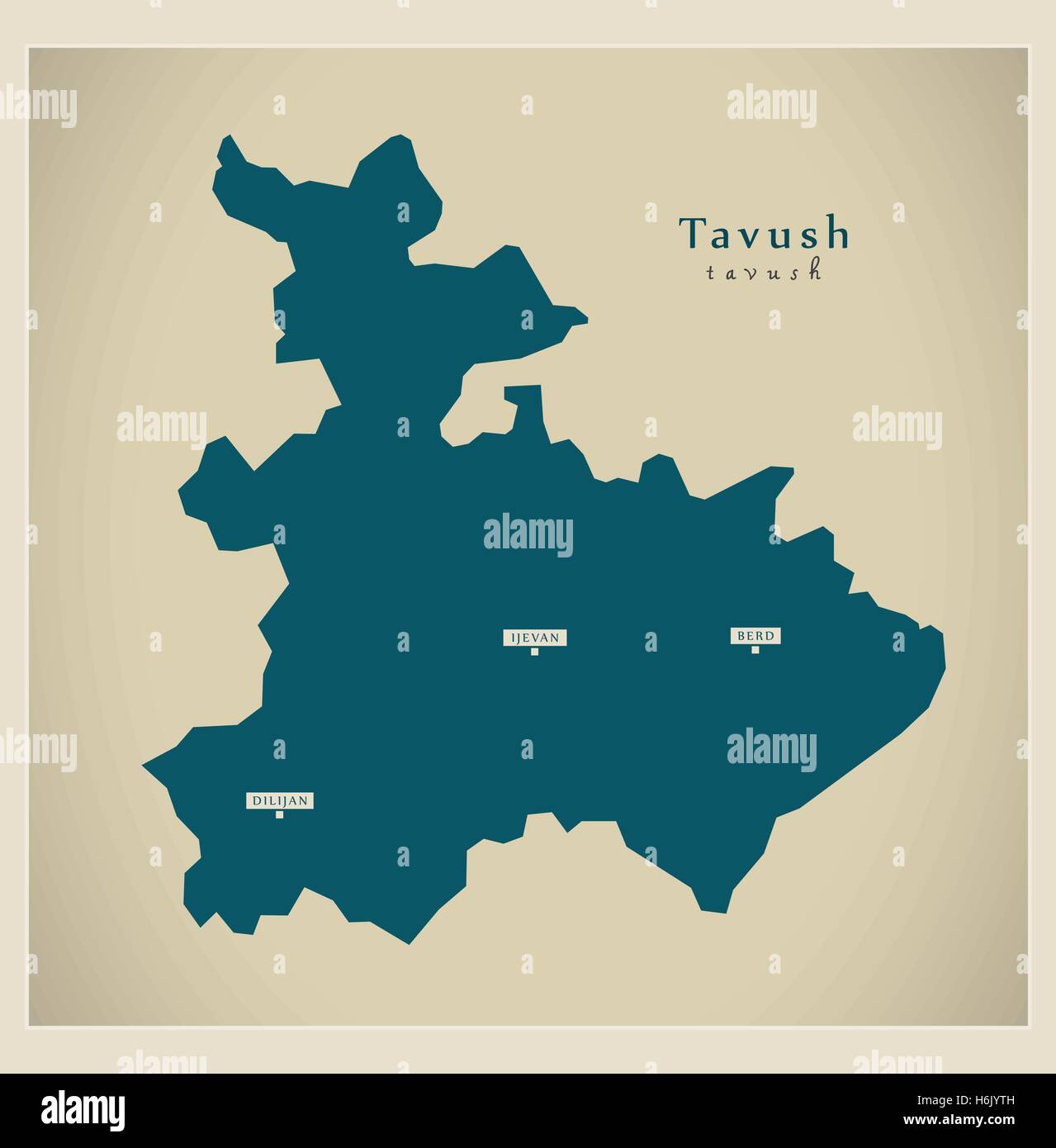 Tavush vector map hi-res stock photography and images - Alamy
