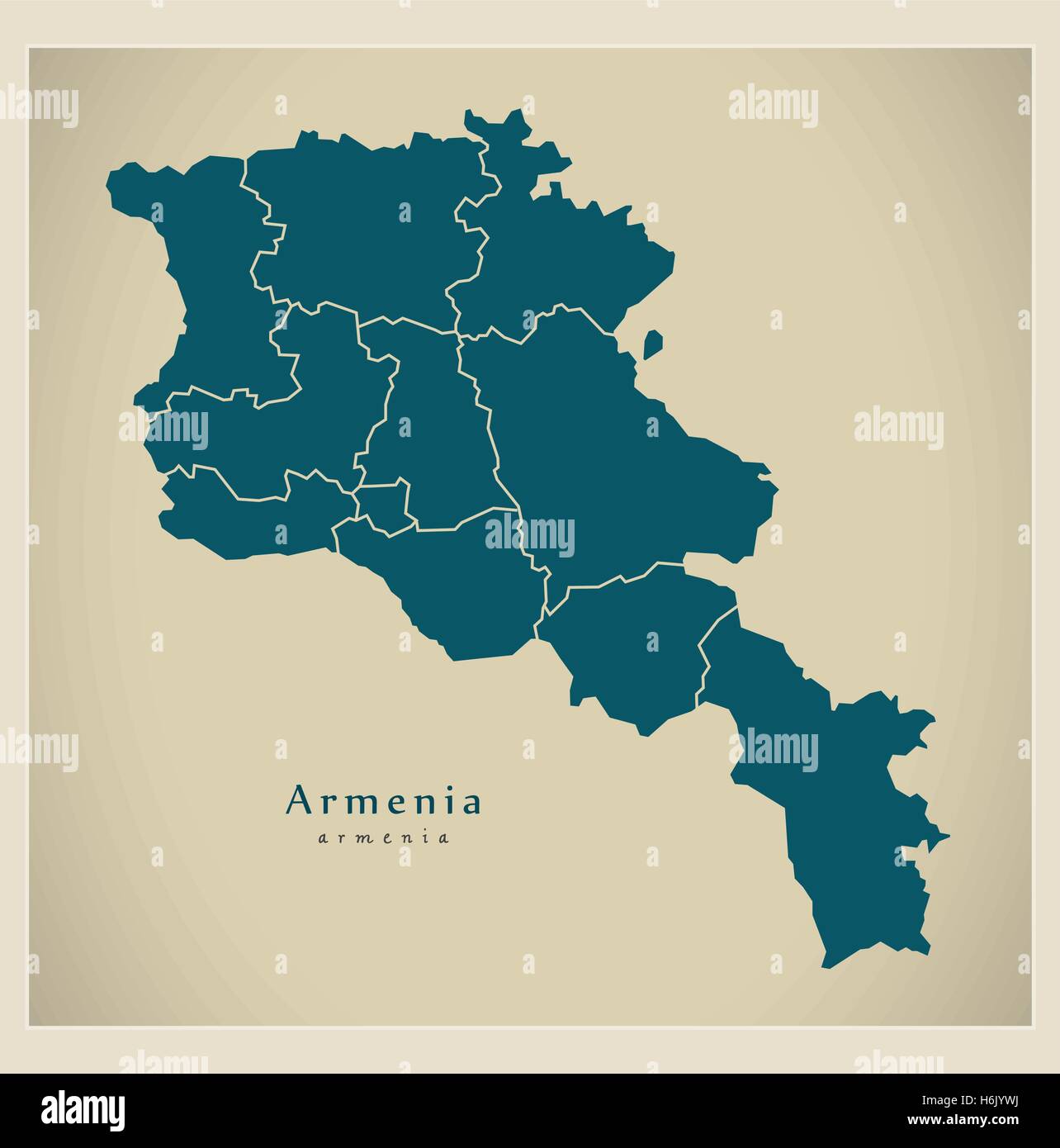 Modern Map - Armenia with regions AM Stock Vector Image & Art - Alamy