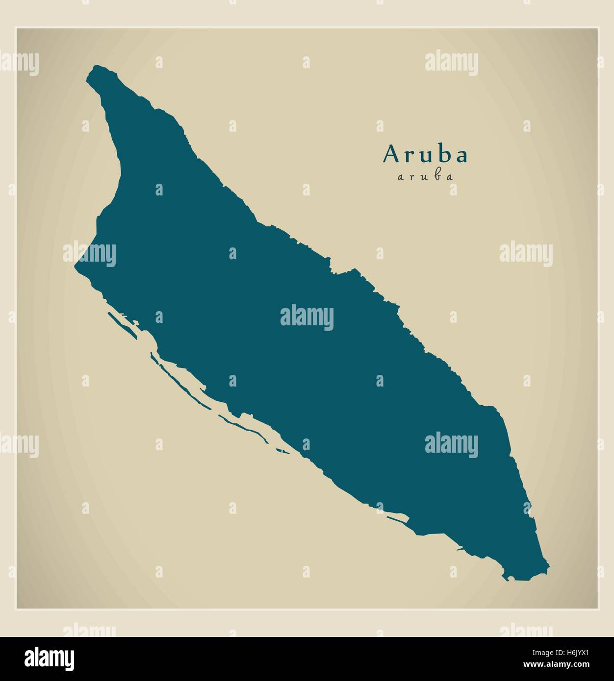 Modern Map - Aruba AW Stock Vector Image & Art - Alamy
