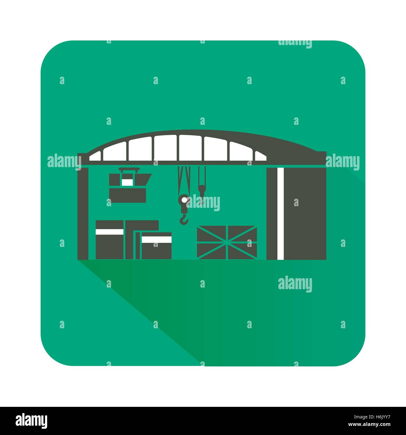 Warehouse for loading icon, flat style Stock Vector Image & Art - Alamy