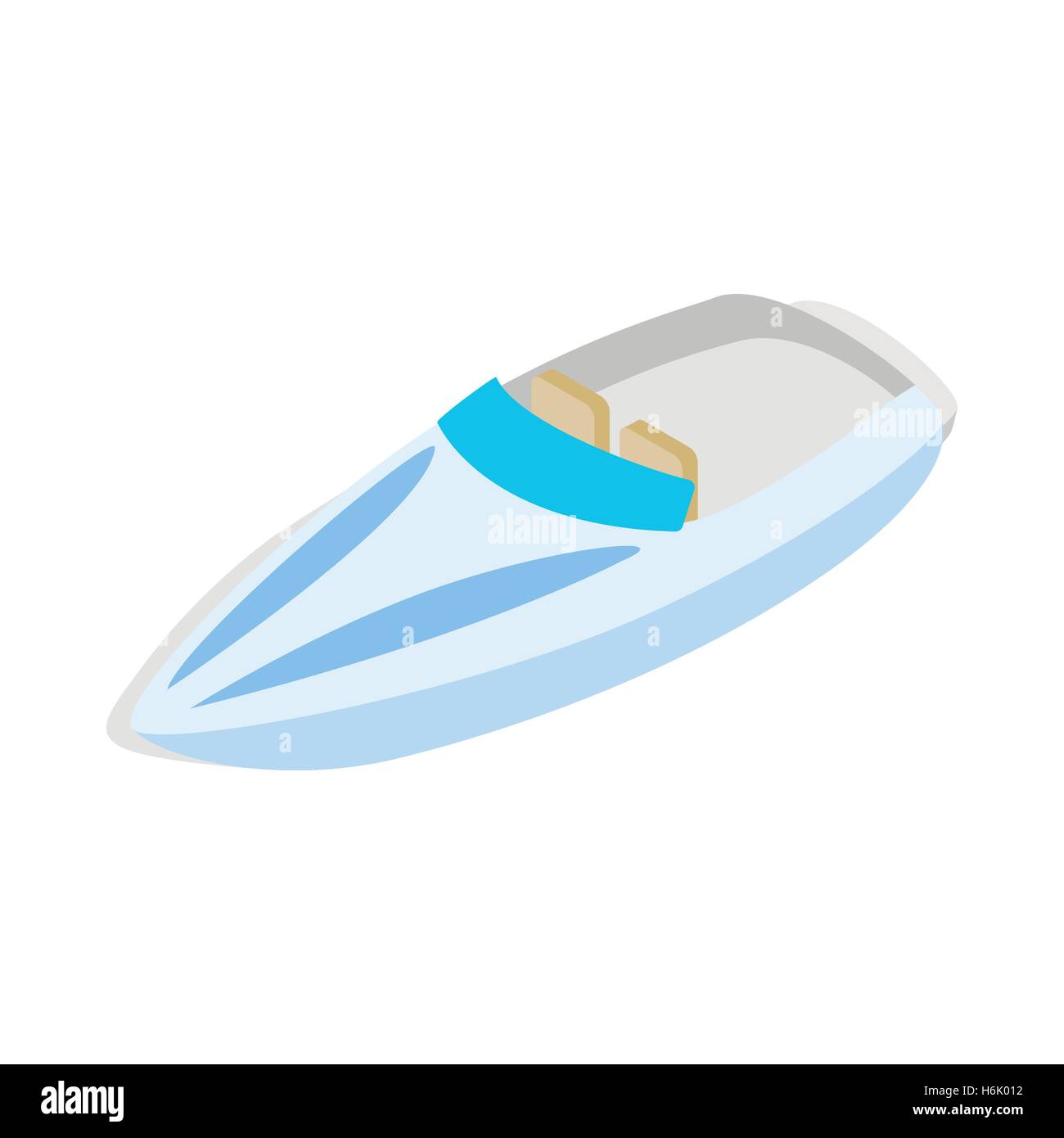 Blue speed boat icon, isometric 3d style Stock Vector Image & Art - Alamy
