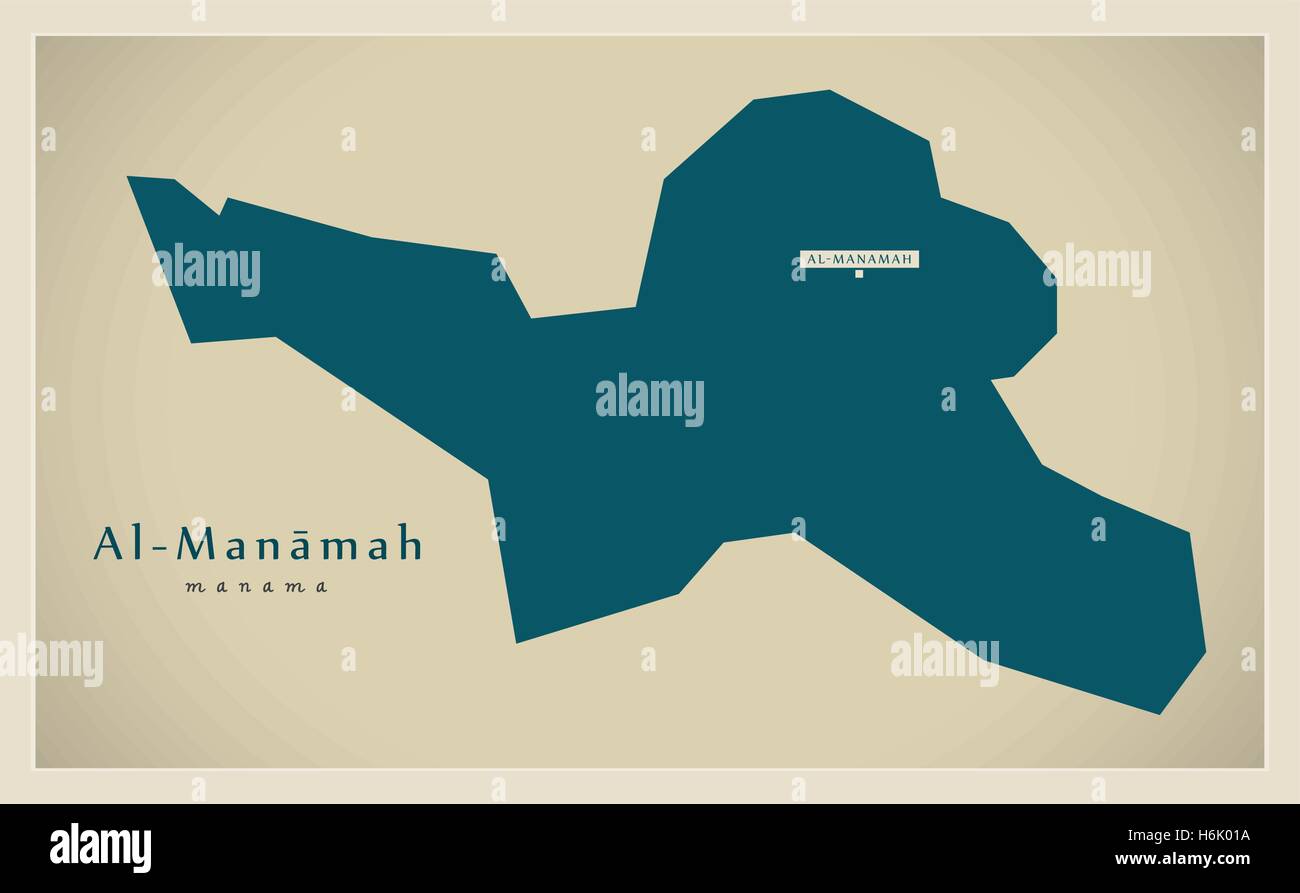 Modern Map - Al-Manamah BH Stock Vector Image & Art - Alamy