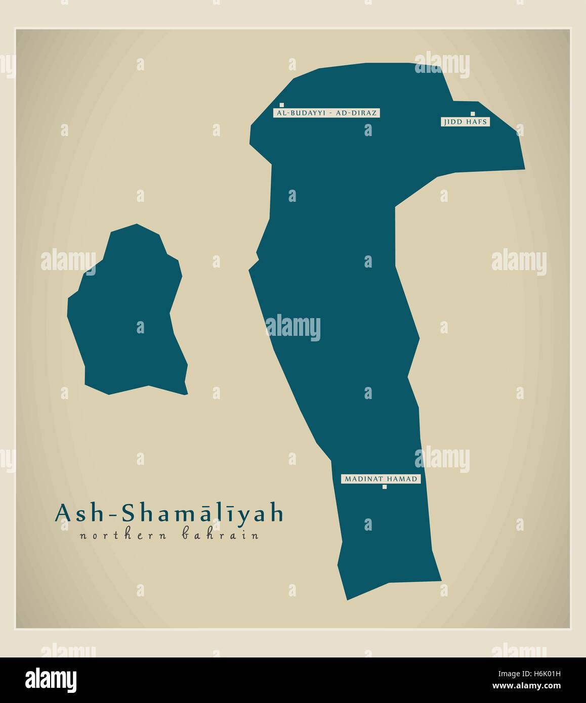 Bahrain vector map Stock Vector Images - Alamy