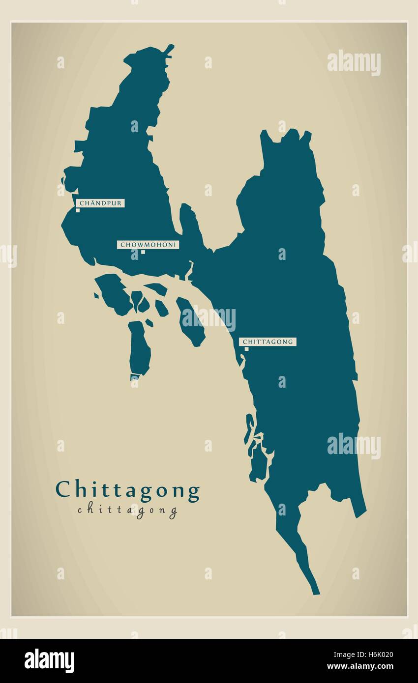 Modern Map - Chittagong BD Stock Vector Image & Art - Alamy