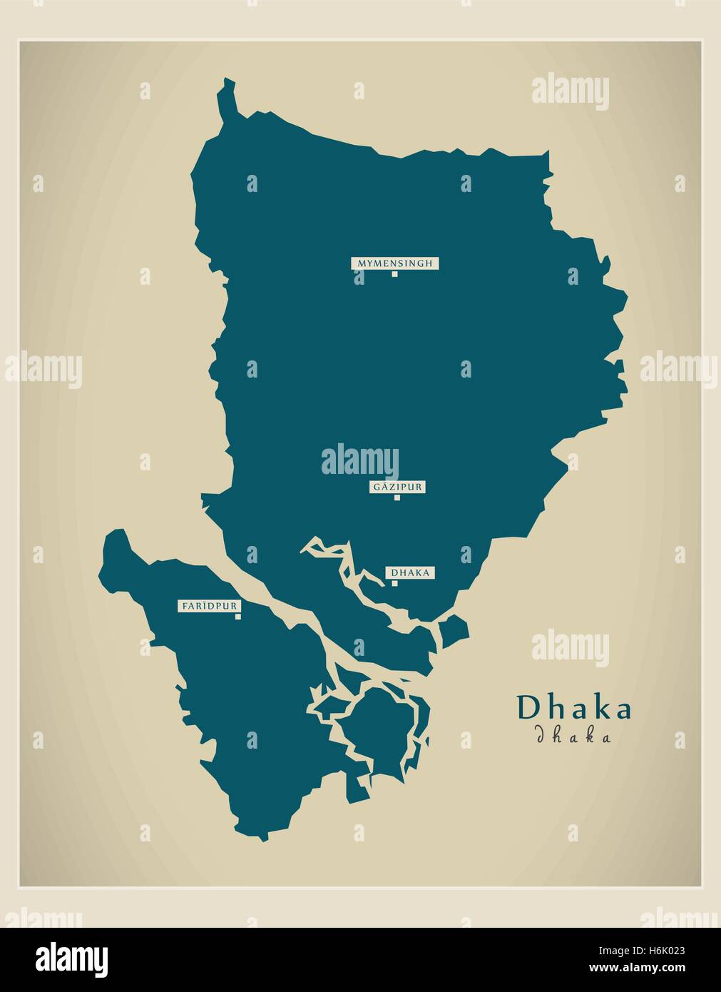 Modern Map - Dhaka BD Stock Vector Image & Art - Alamy
