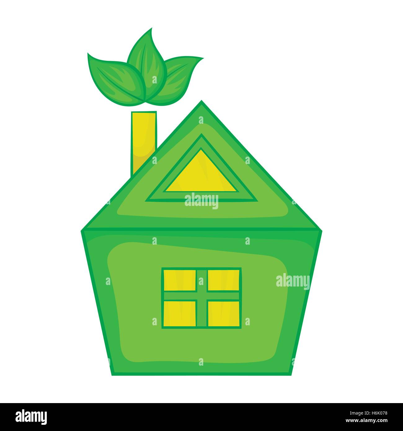 Eco house icon, cartoon style Stock Vector Image & Art - Alamy