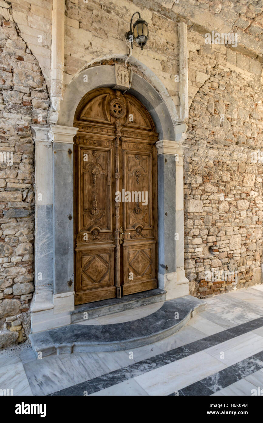 Lykourgos Logothetis Castle door Samos Greece Stock Photo - Alamy
