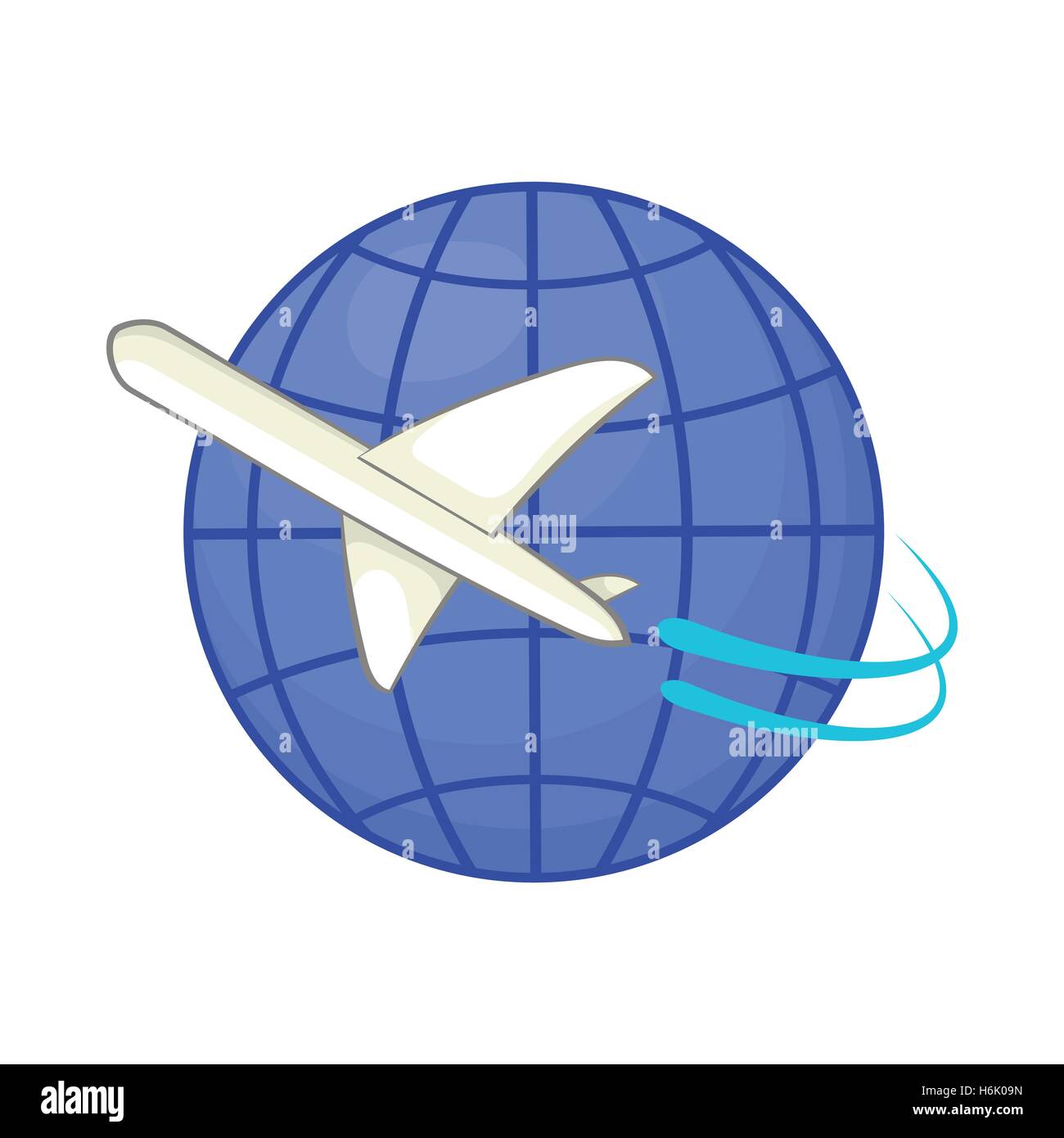 Flights around the world icon, cartoon style Stock Vector Image & Art ...