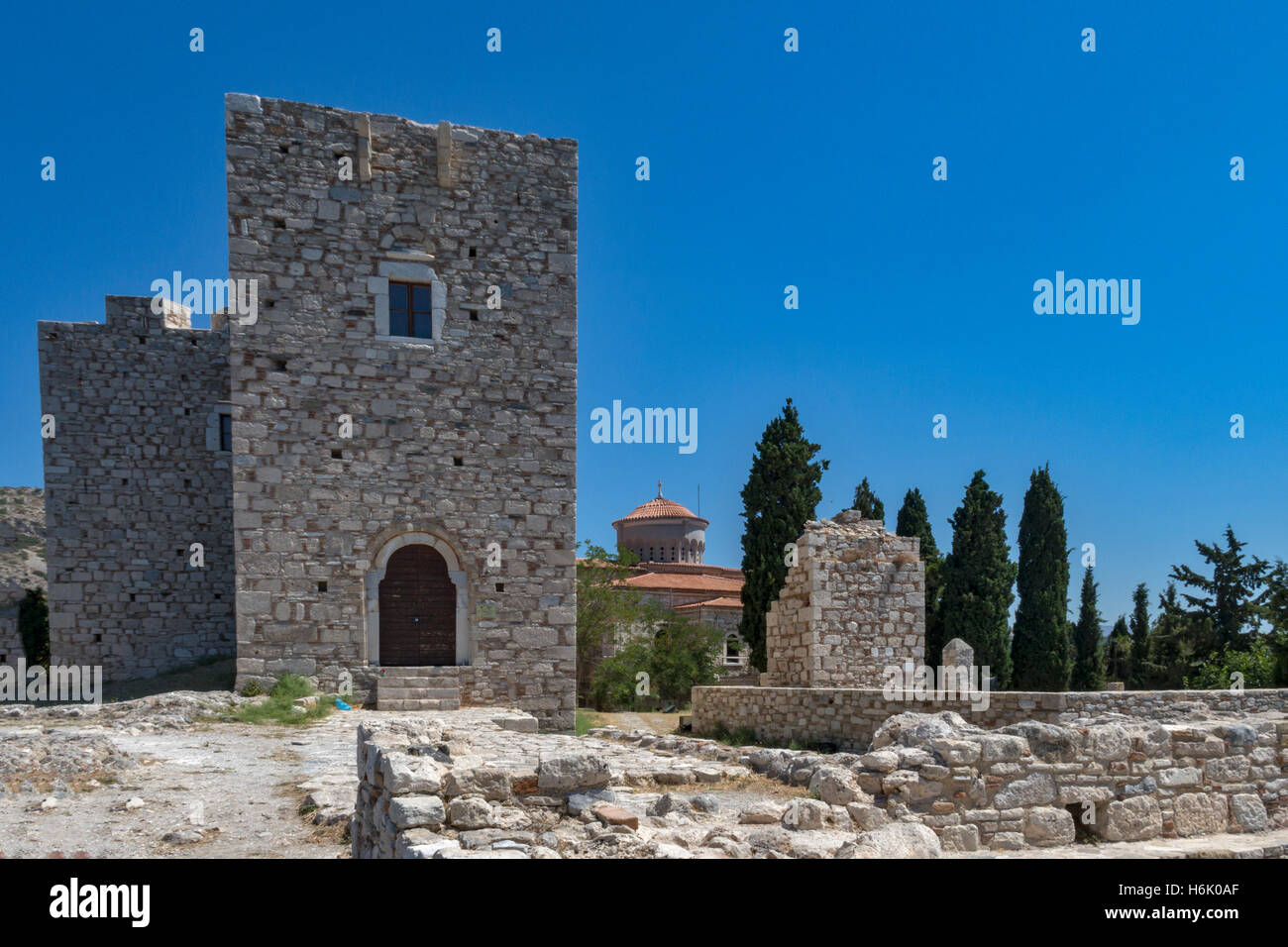 Scenic view of Lykourgos Logothetis Castle Pythagorion Samos Greece ...