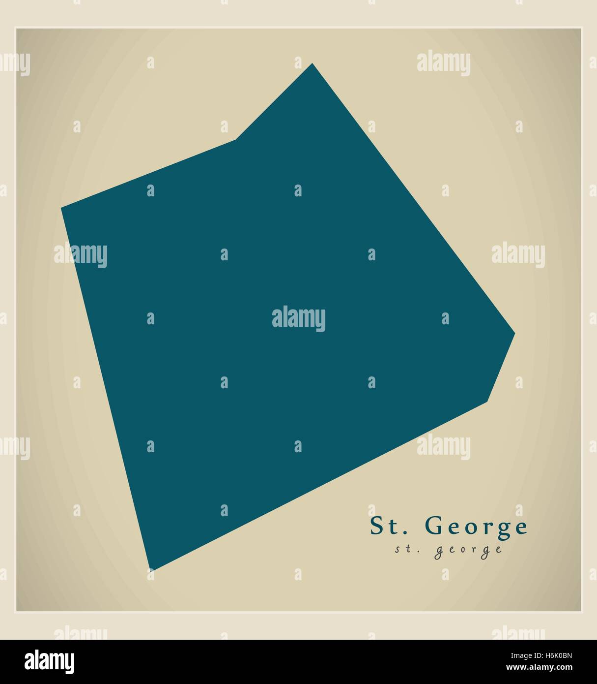 Modern Map - St. George BB Stock Vector Image & Art - Alamy