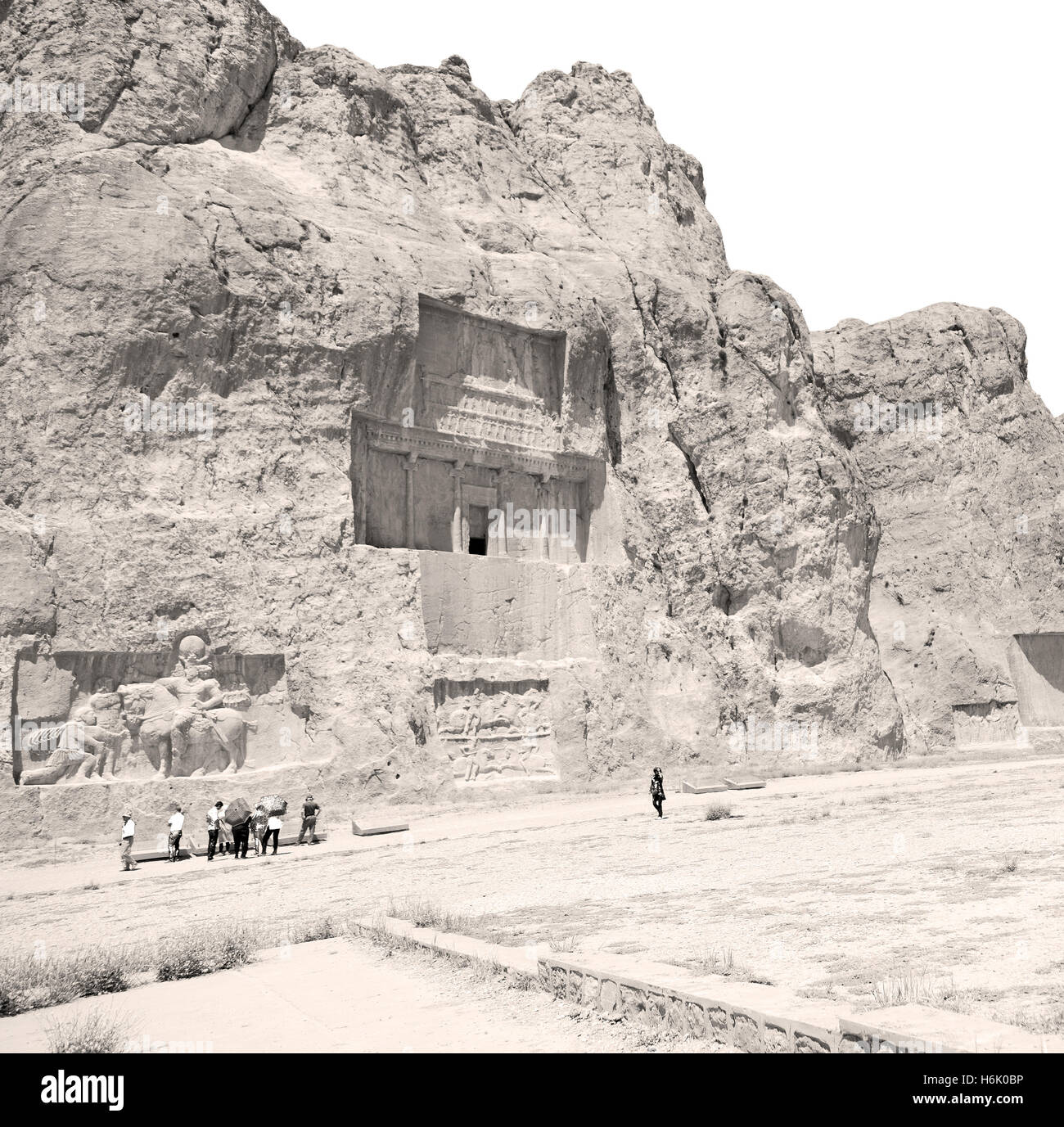 blur in iran near persepolis the old ruins historical destination ...