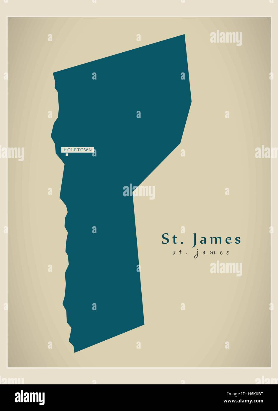 Map of st james Stock Vector Images - Alamy