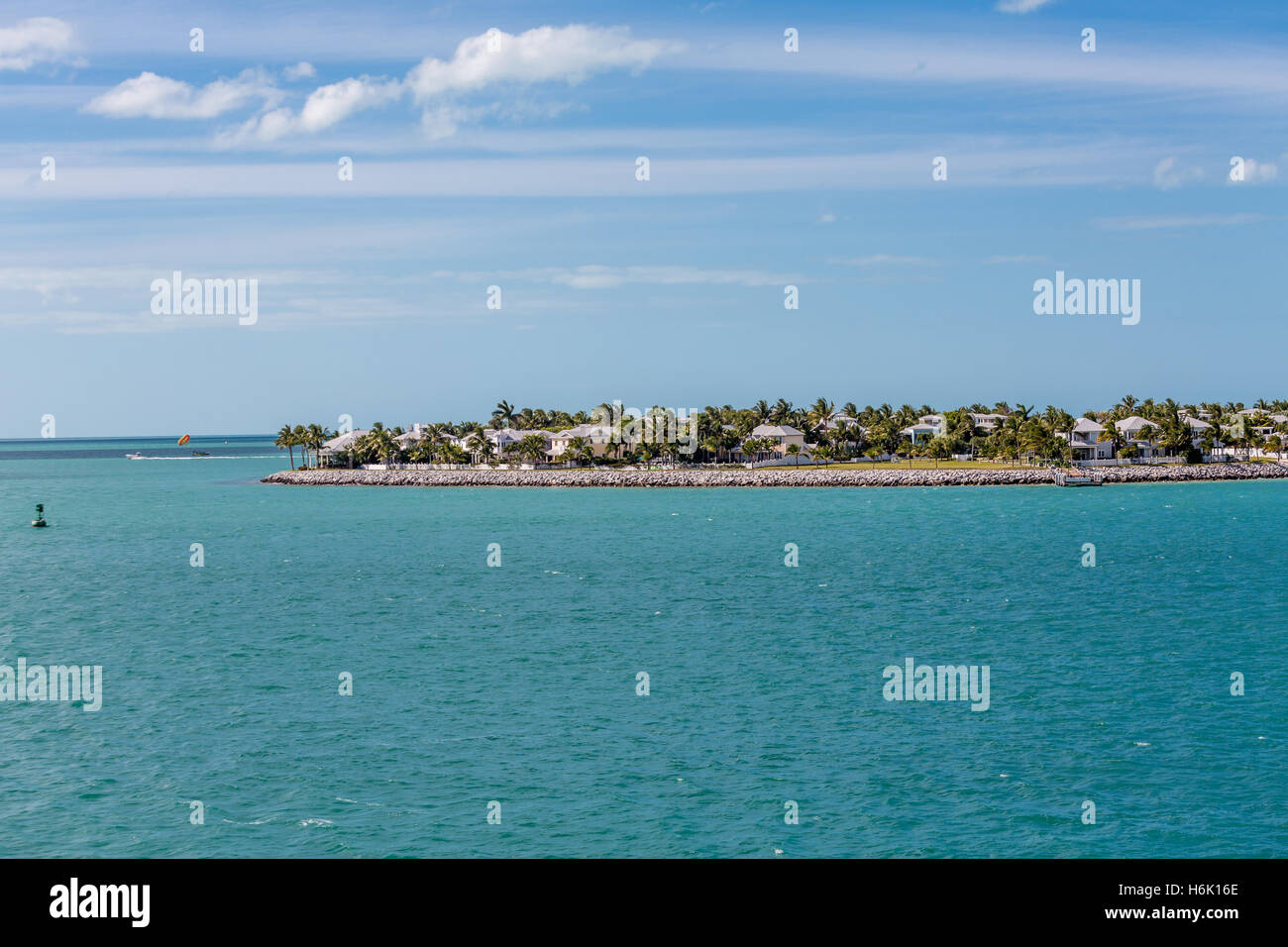 Key West Homes on Coast Stock Photo - Alamy