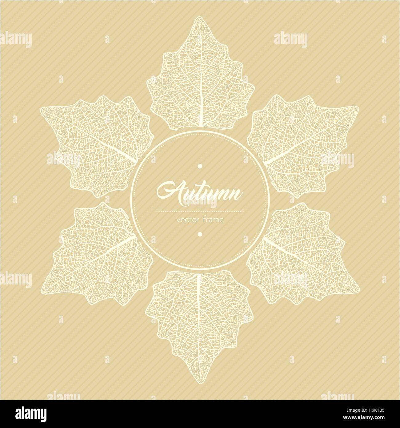 Autumn greeting card template, banner or flyer. Fall leaf Stock Vector ...