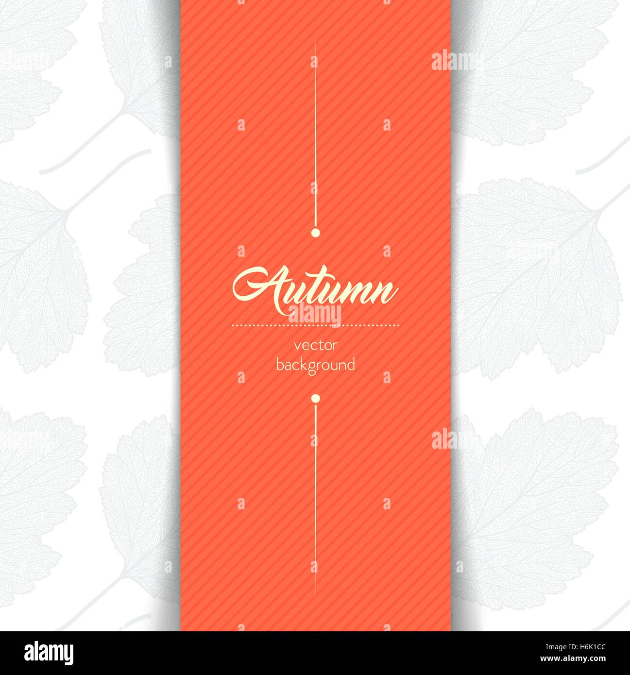 Autumn greeting card template, banner or flyer. Fall leaf Stock Vector ...