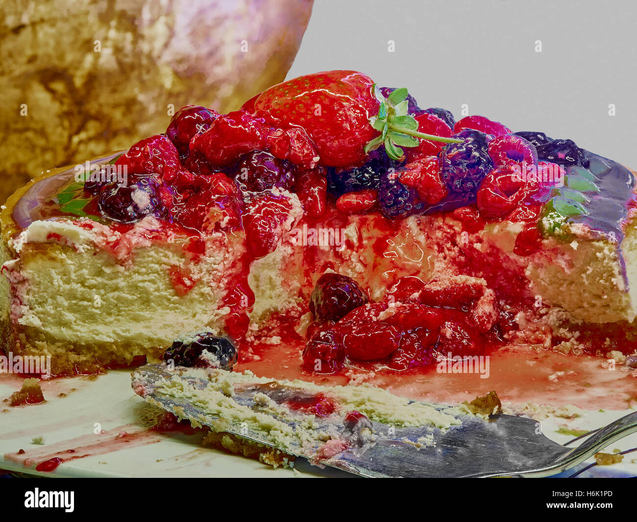 Sweet cake on a platter (buffet Stock Photo - Alamy