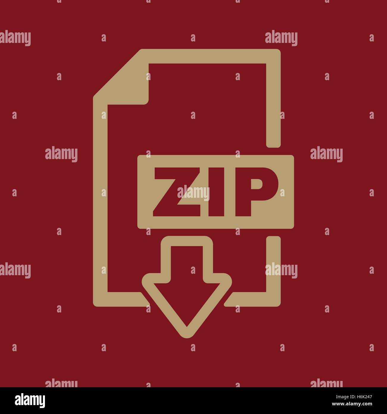 The ZIP file icon. Archive, compressed symbol. Flat Vector illustration ...
