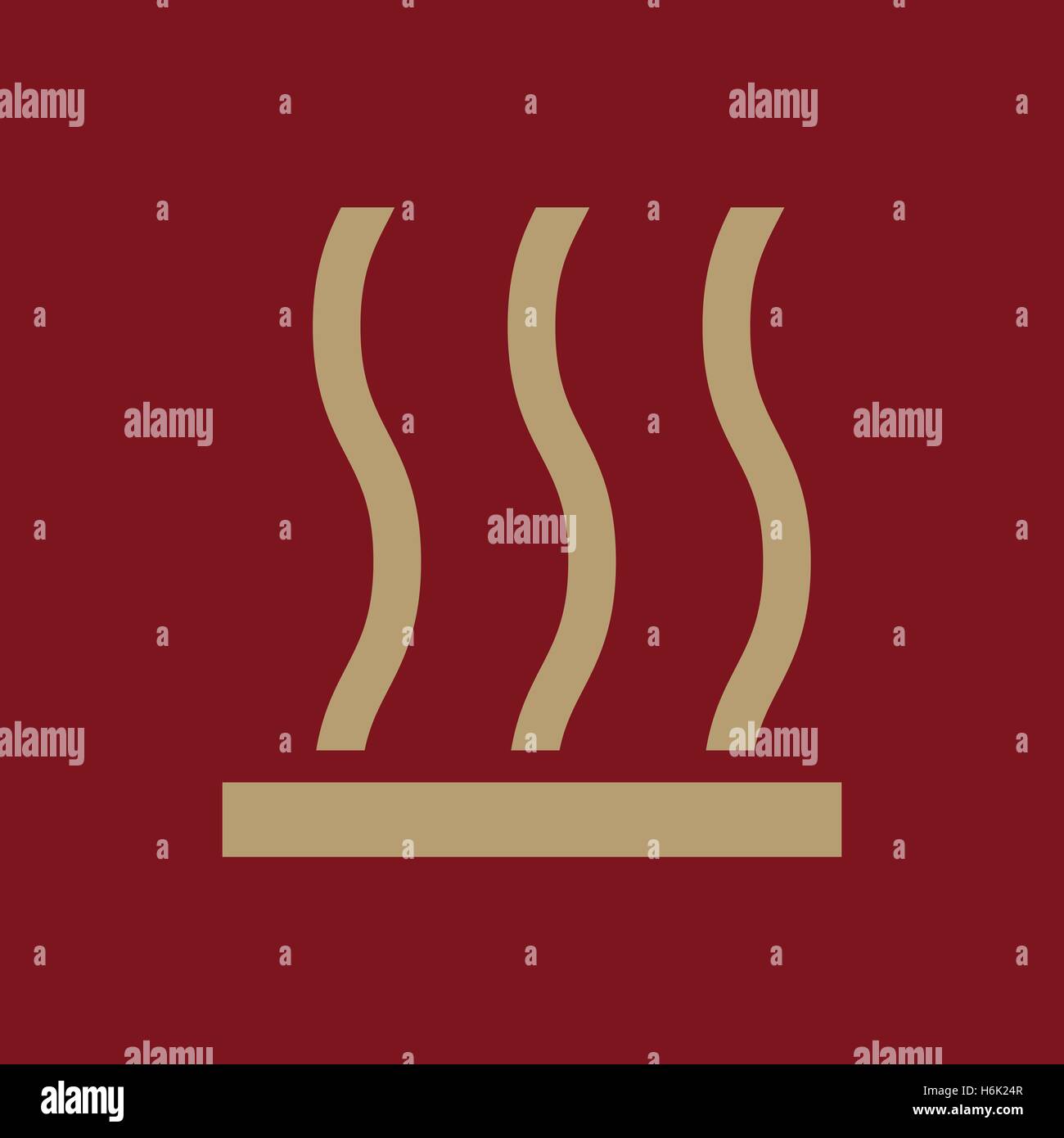 The hot surface icon. Hotly symbol. Flat Vector illustration Stock ...