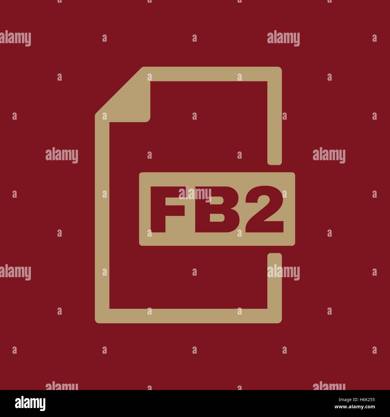 The FB2 icon. File format symbol. Flat Vector illustration. Button ...