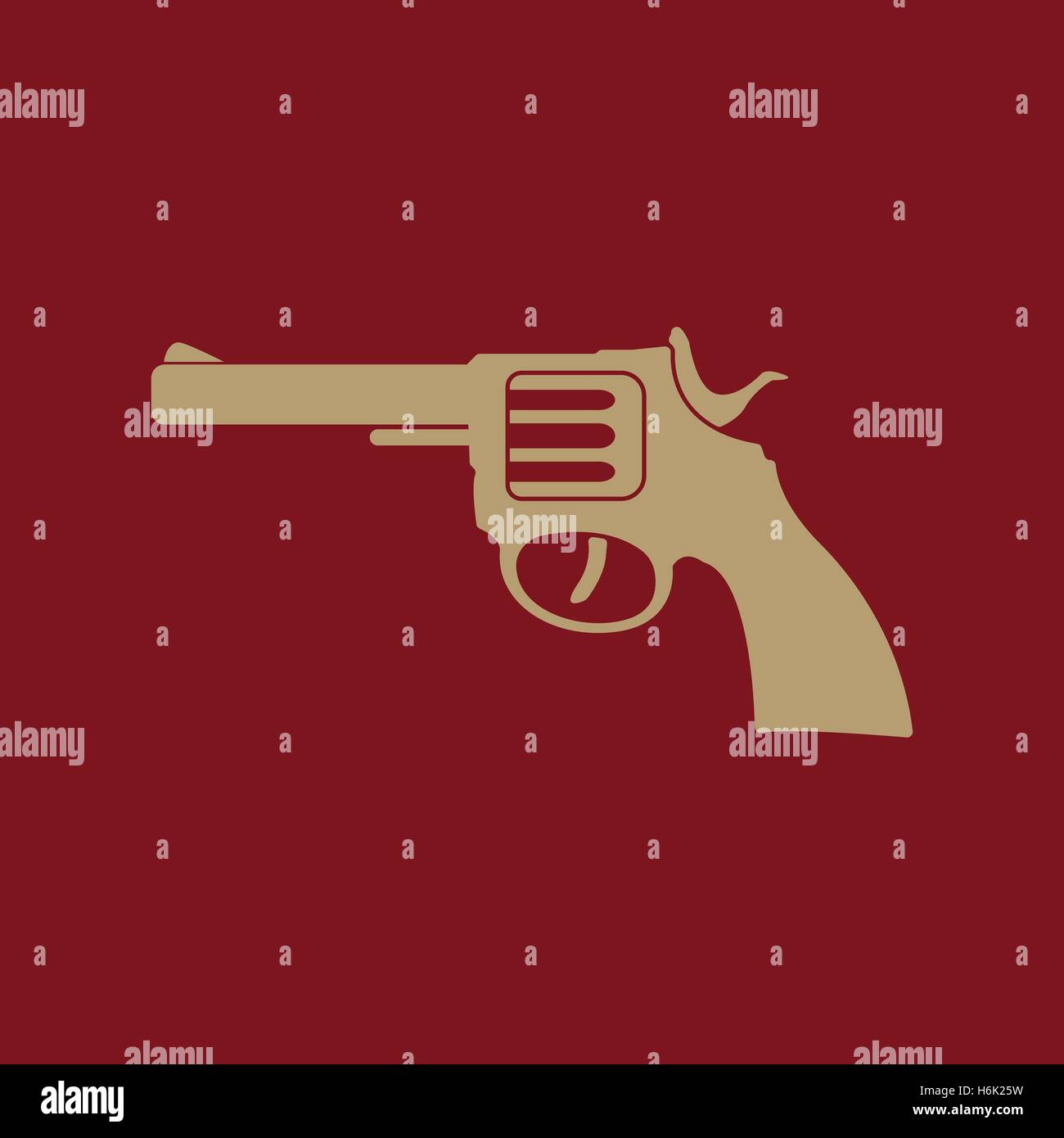 The revolver icon. Gun and weapon symbol. Flat Vector illustration ...