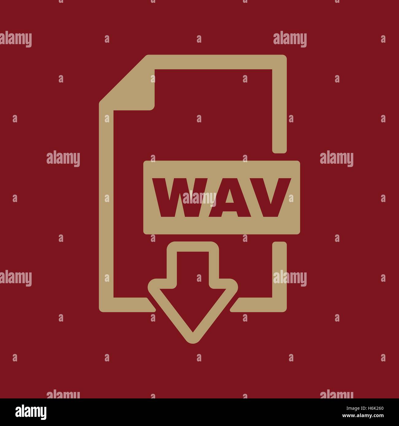 The WAV icon. File audio format symbol. Flat Vector illustration Stock ...
