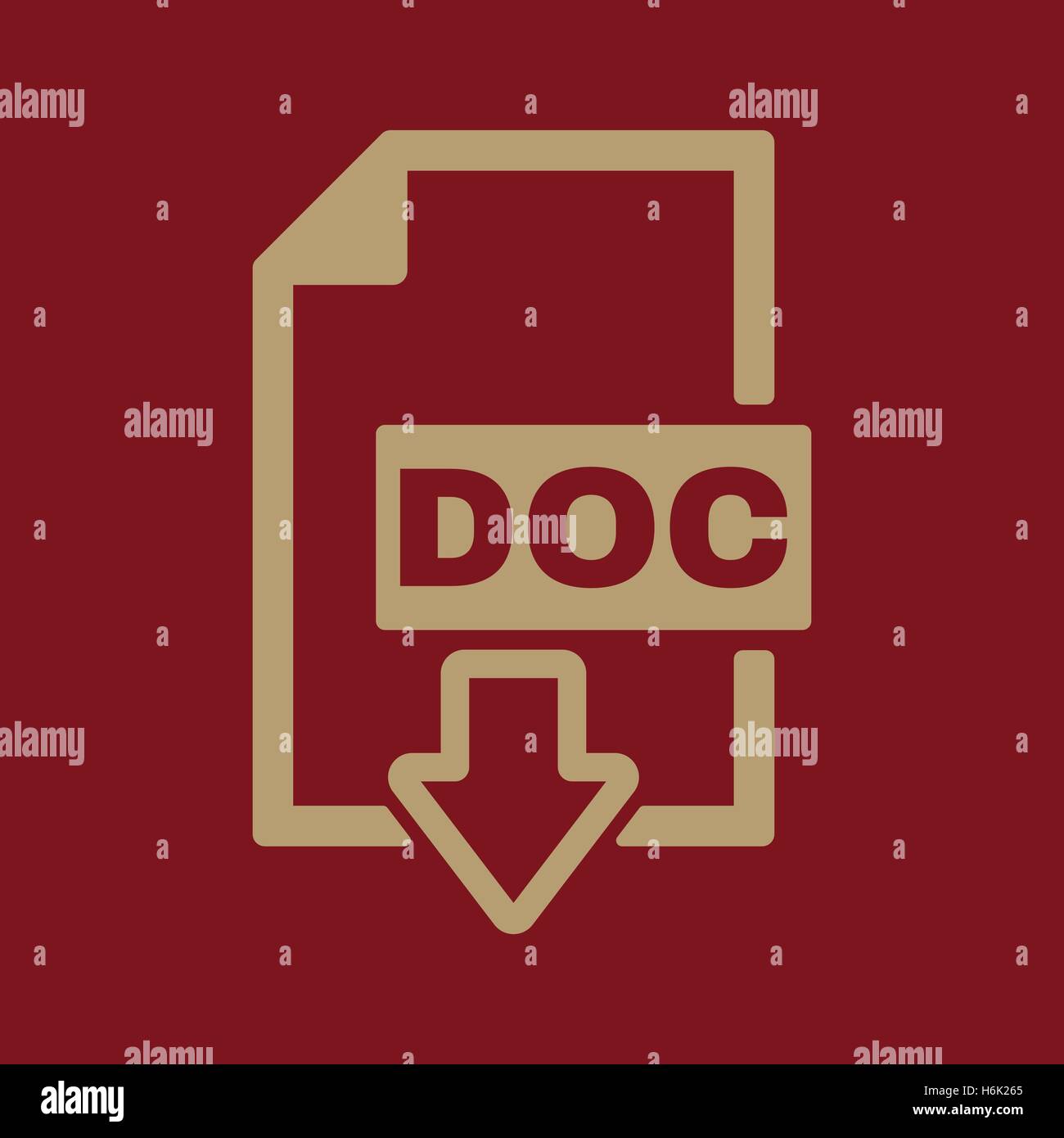 The DOC icon. Text file format symbol. Flat Vector illustration Stock ...