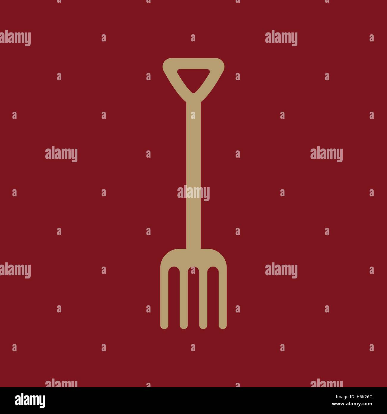 The pitchfork icon. Fork symbol. Flat Vector illustration Stock Vector ...