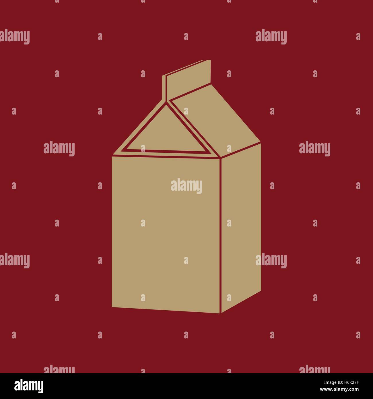The milk box icon. Packing and container symbol. Flat Vector ...