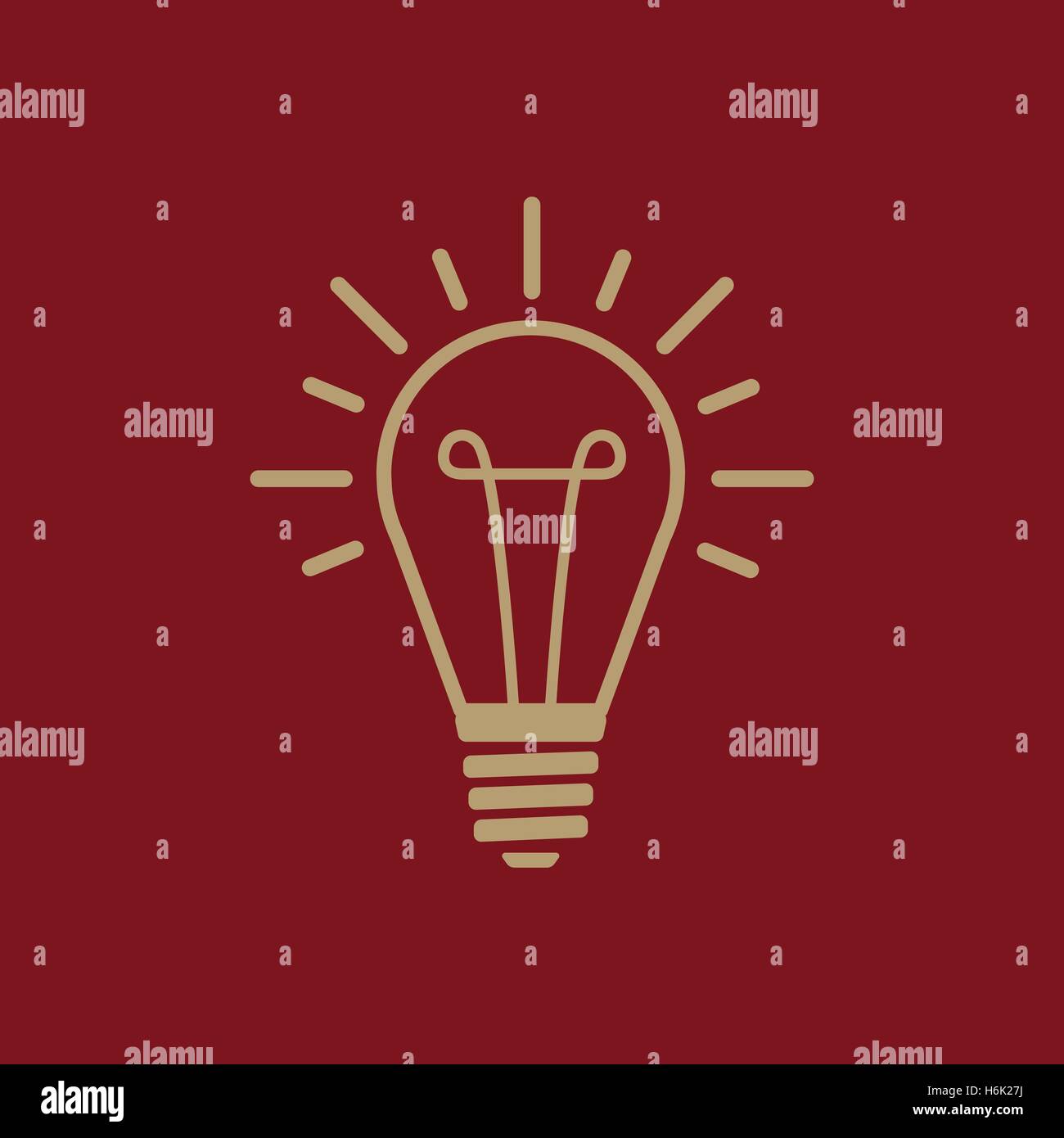 The lightbulb icon. Illumination symbol. Flat Vector illustration Stock ...