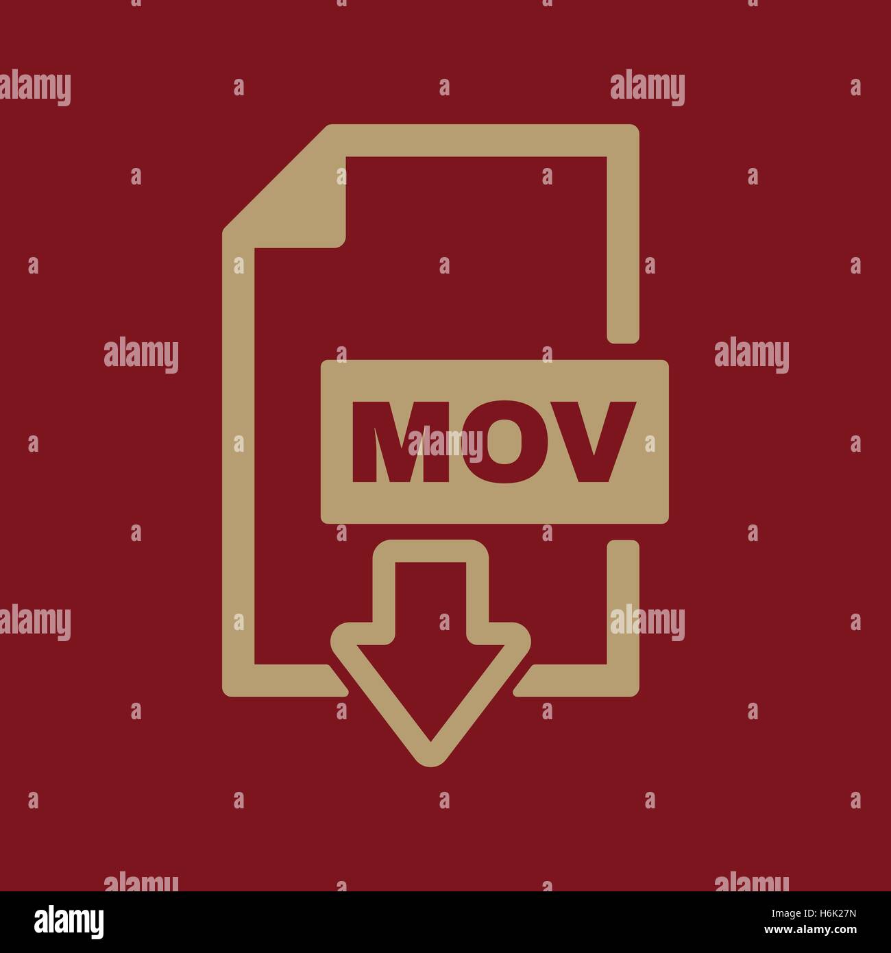 The MOV icon. Video file format symbol. Flat Vector illustration Stock ...