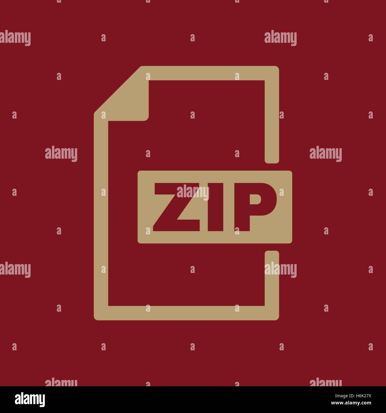The ZIP file icon. Archive, compressed symbol. Flat Vector illustration ...