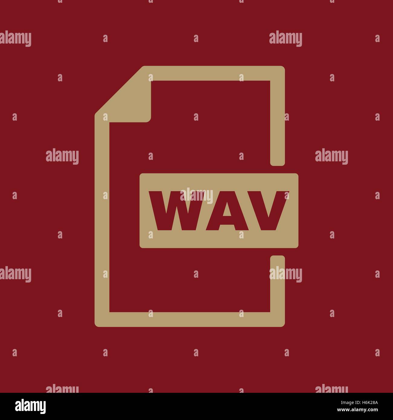 The WAV icon. File audio format symbol. Flat Vector illustration Stock ...