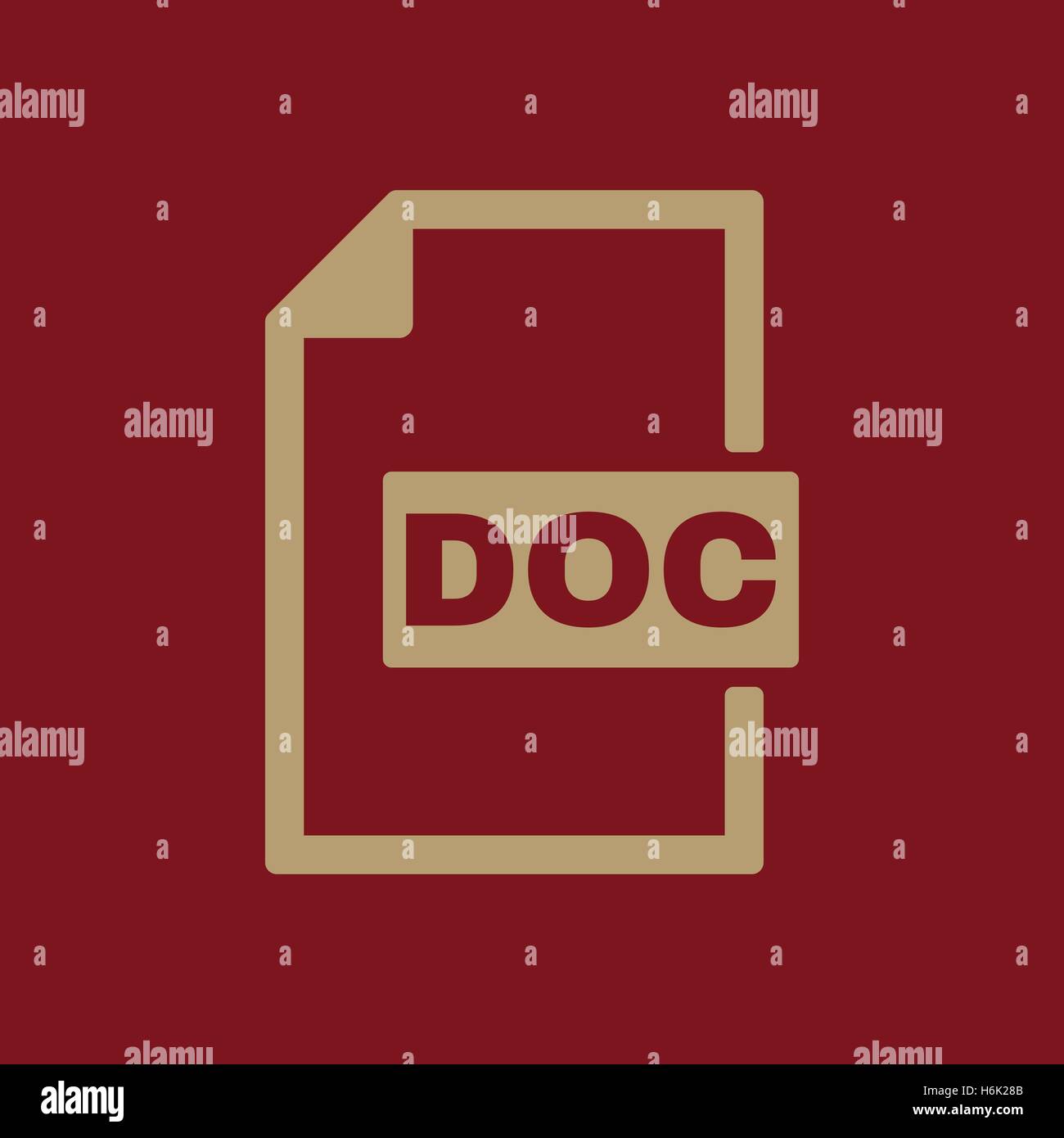 The DOC icon. Text file format symbol. Flat Vector illustration Stock ...