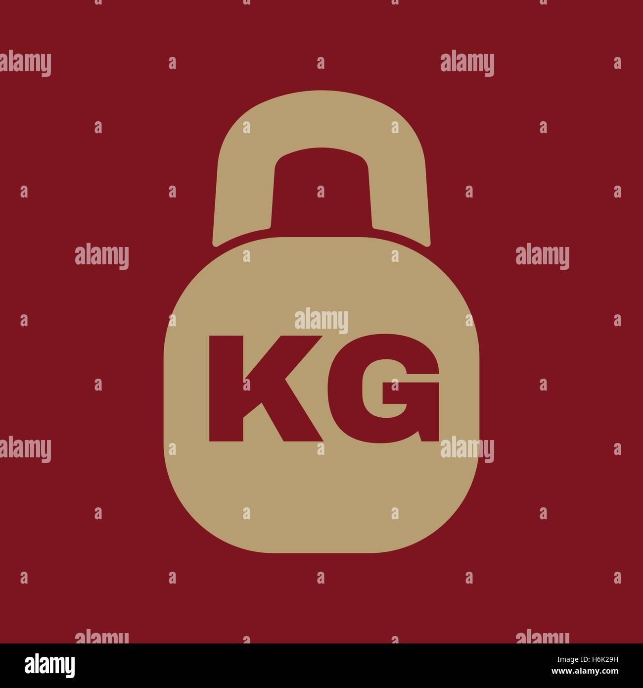 The kilogram icon. Kg and weight symbol. Flat Vector illustration Stock ...