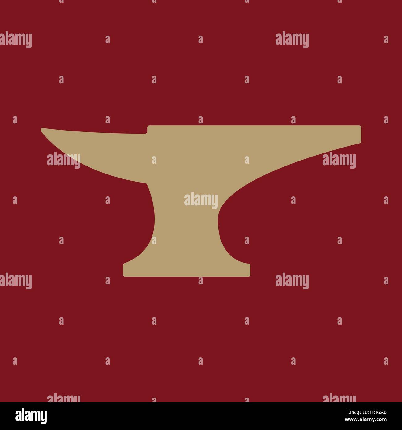 The anvil icon. Smith and forge, blacksmith symbol. Flat Vector ...