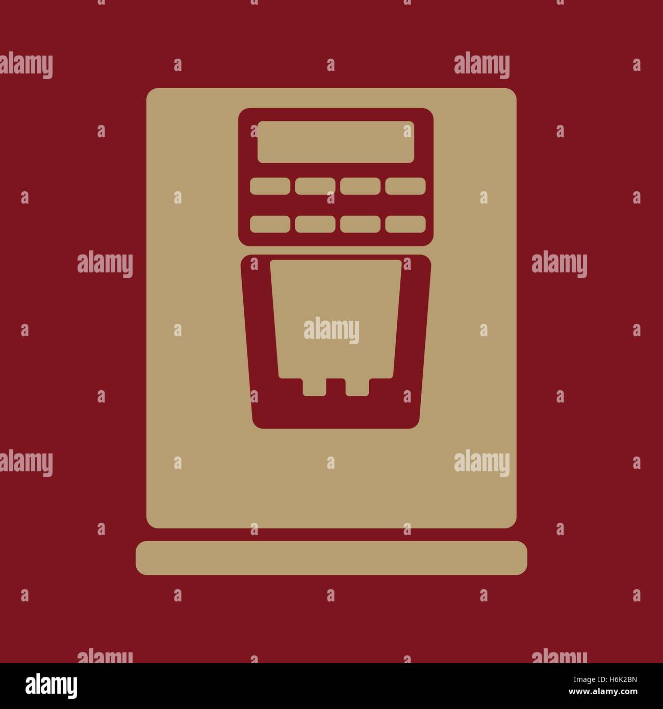 The coffee machine icon. Espresso and latte symbol. Flat Vector ...